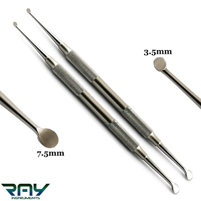 Dental Periosteal Curette Molt #4 Elevators 3.5mm/7.5mm Implant Double ...