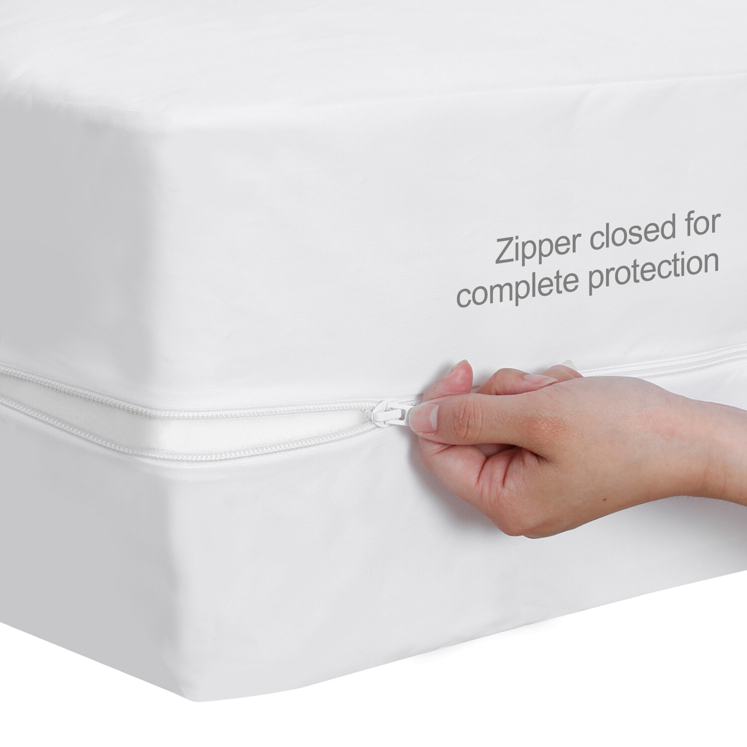 Zippered Mattress Encasement Protector Box Spring Cover 6-Side ...