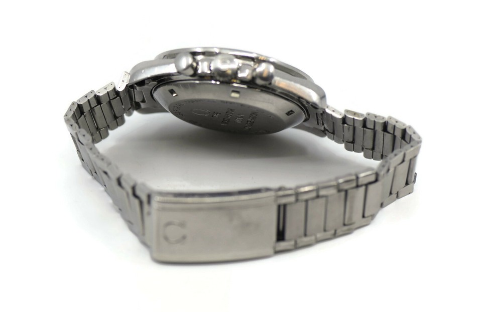 Omega Speedmaster Moon Watch Straight Line Stainless Steel Watch 145022 ...
