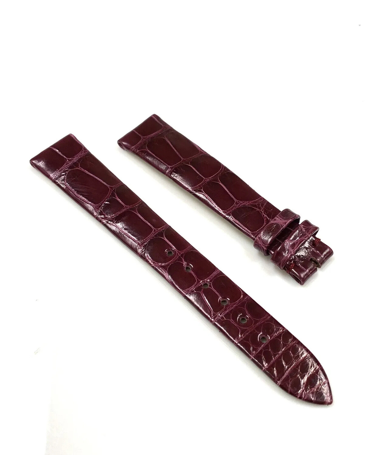 Genuine Chopard 15mm x 12mm Violet/Purple Crocodile Leather Watch Band ...
