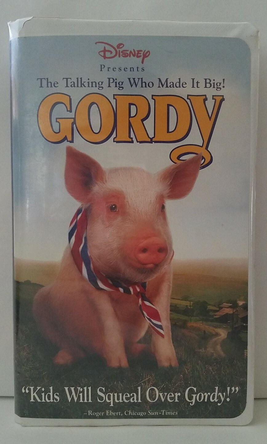 DISNEY - GORDY - VHS CLAMSHELL - THE TALKING PIG WHO MADE IT BIG ...