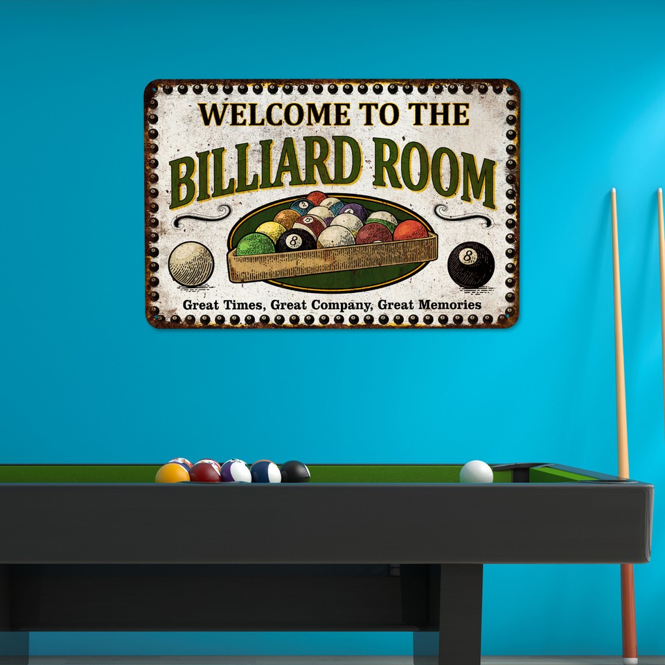 Billiard Room Sign Game Room Decor Pool Hall Gift For Dad Man Cave ...