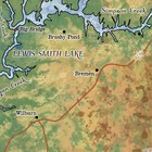 Lewis Smith Lake Alabama Map Art Print Poster Vintage Wall Home Decor ...