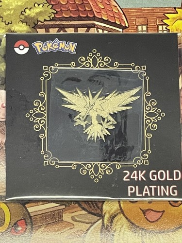 24k Gold Plated Pokémon Zapdos Sticker Pack Fresh | eBay