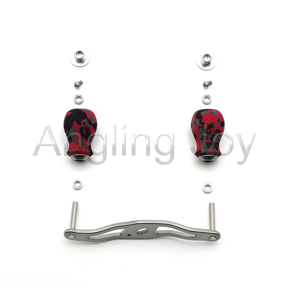 RED CAMO Baitcaster Fishing Reel Handle for Daiwa Abu Garcia Reel Grips ...