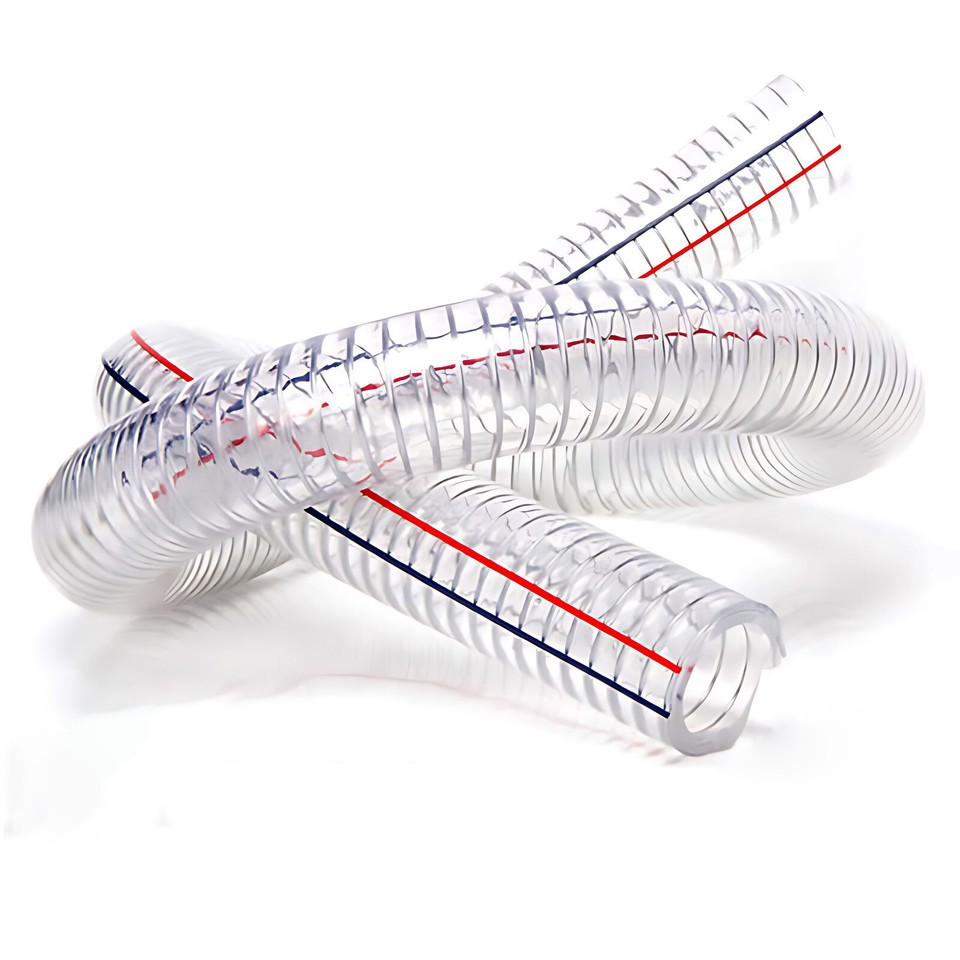 Heavy Duty Braided Wire Reinforced Clear Flexible PVC Hose Pipe - Water ...
