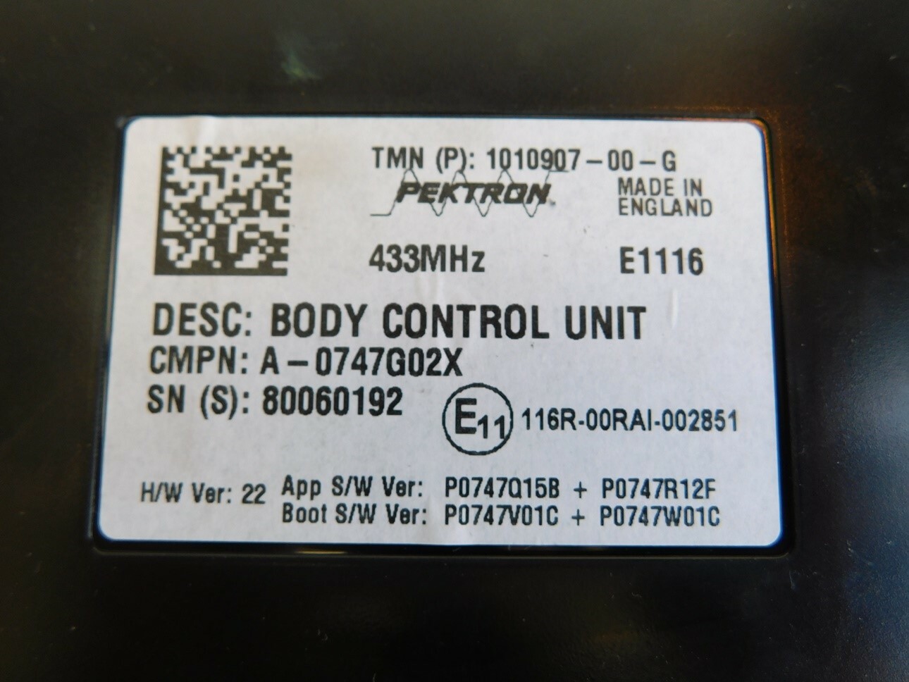 Tesla Model S 70D 2016 Body Control Unit ECU 1010907-00-G J121 | eBay