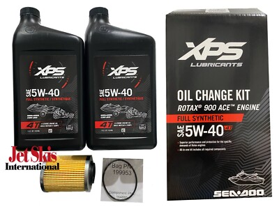 BRP 779250 Seadoo 4T 5W-40 Full Synthetic Oil Change Kit Rotax Engines ...