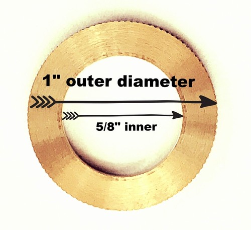 10 Saw blade bushing 1" to 5/8" arbor bushing Shim Lapidary adapter ...