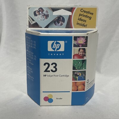 Genuine Hp 23 Inkjet Tri-color Ink Print Cartridge Exp. 12/2005 NEW ...