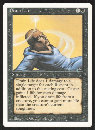 Magic The Gathering MTG Revised Edition Drain Life | eBay