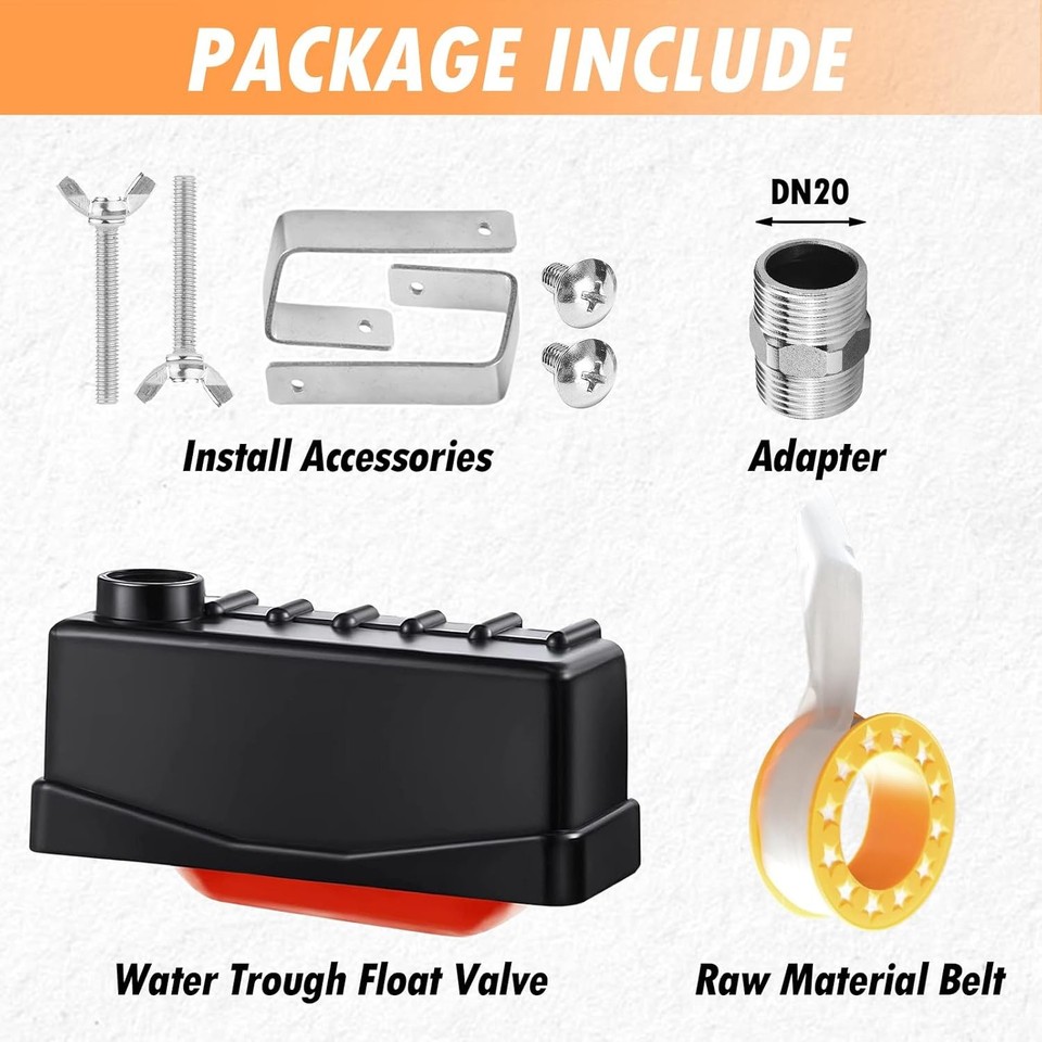 Water Trough Float Valve Controlled for Stock Tanks and Livestock Stock ...