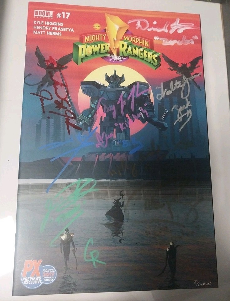 MMPR 2017 Comic #17 w/ 7 SIGNATURE JDF Amy Yost Walter Austin Fielding ...
