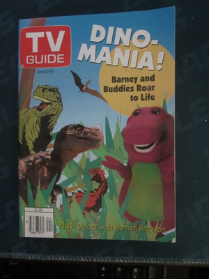 TV Guide June 1993 Dino Mania Barney Dinosaur RARE Canada No Label | eBay