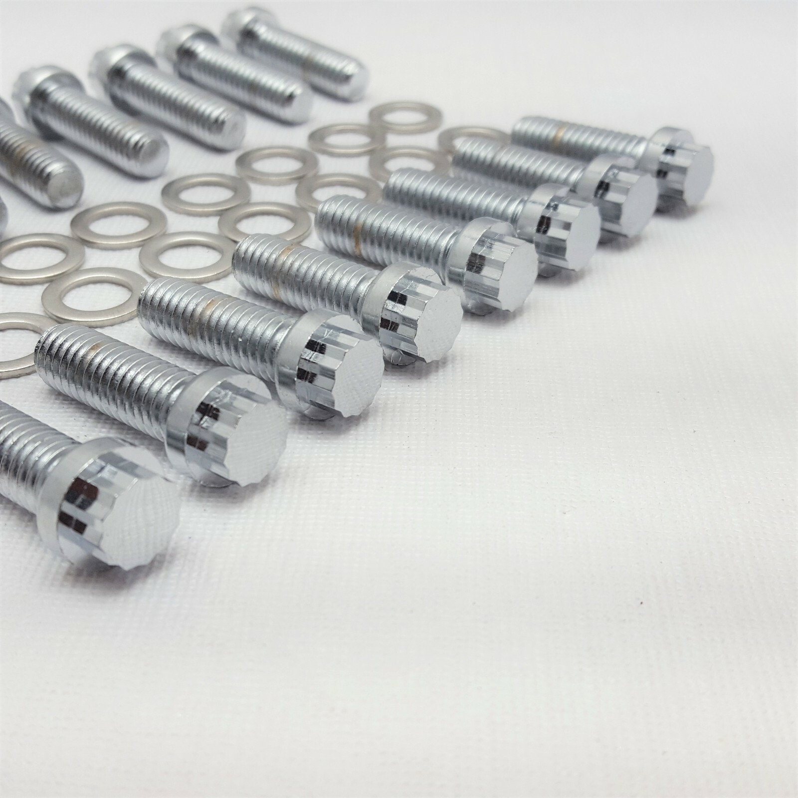 Chrome Chevy Big block intake bolts 16pcs 12 point head head 396 454 ...