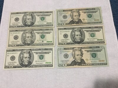 $20.00 US Currency “Star Note” Lot - 15 Notes w/free shipping | eBay