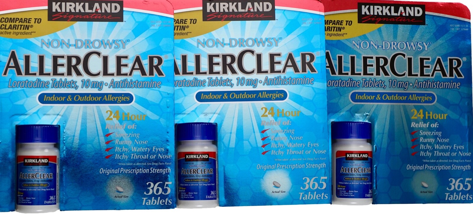 Kirkland AllerClear Loratadine 10mg Antihistamine Non-Drowsy, 365 ...