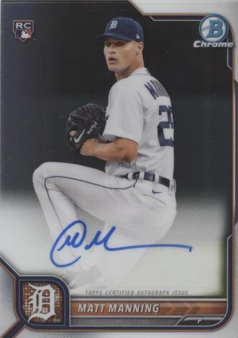 2022 Bowman - Chrome Rookie Autographs Matt Manning #CRA-MM (AU) for ...