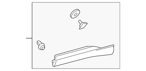Genuine Lexus RX350 Rear Lower Door Molding 75076-48040 75076-0E010 OEM ...