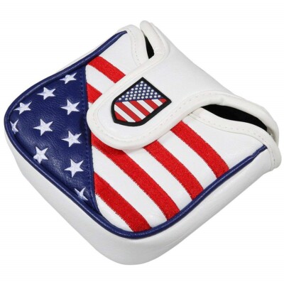 Star Stripe Square Mallet Heel Shaft Golf Putter Cover USA Flag Magnet ...
