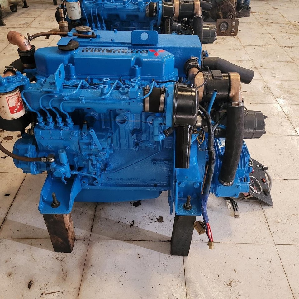 Mitsubishi S4-E2 70 hp marine Keel cooled diesel eng lifeboat Used ...