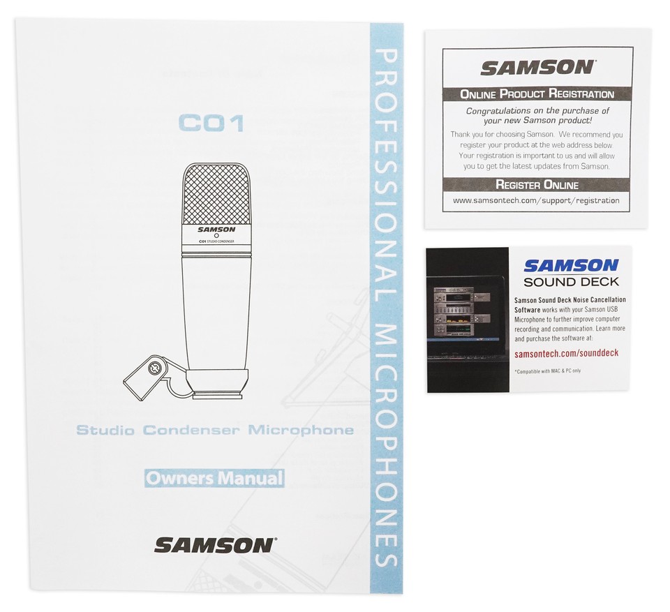 Samson C01 Studio Recording Microphone+Curved Pop Filter Windscreen ...