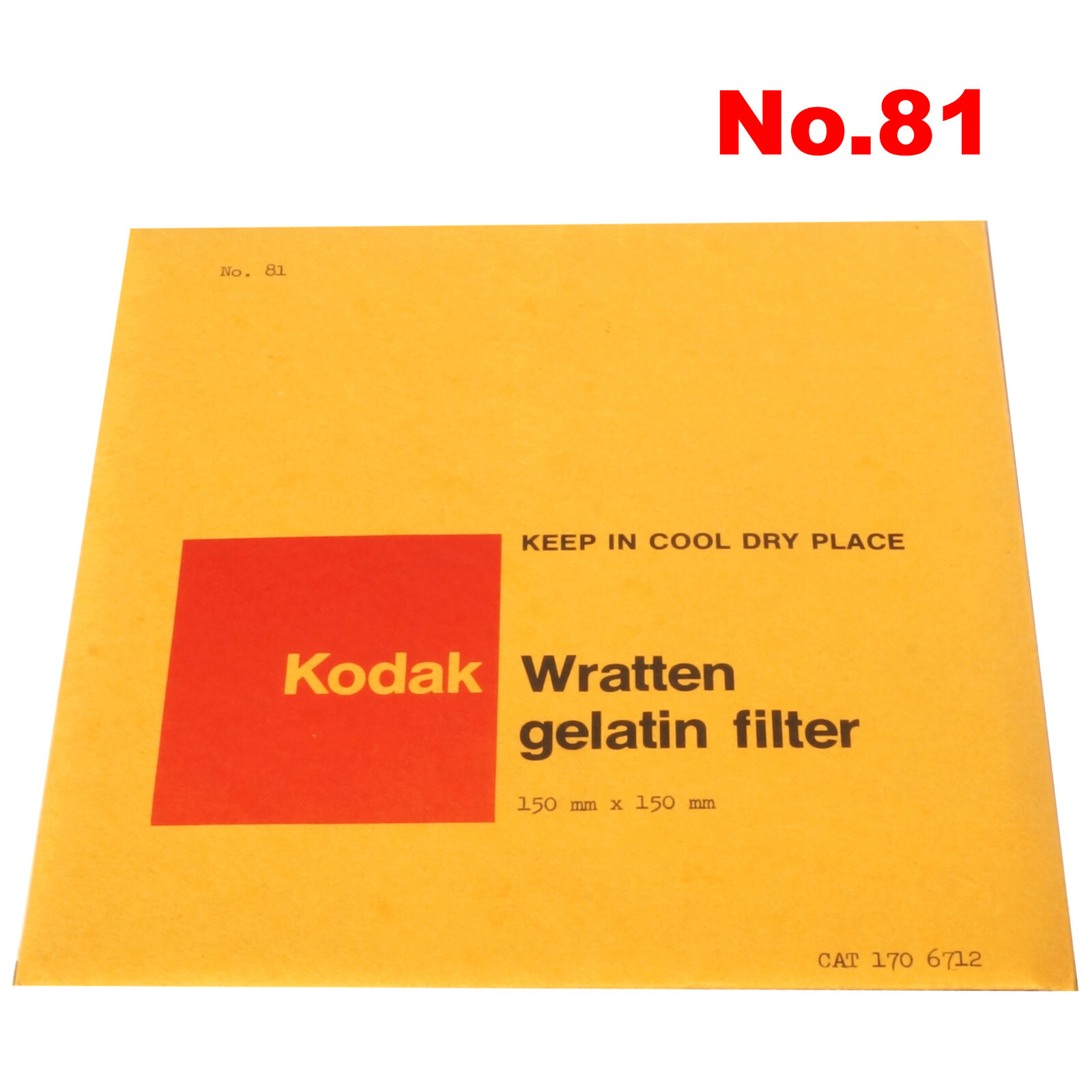 Kodak Wratten gelatin Filter 150x150 mm. No. 81 | eBay.de