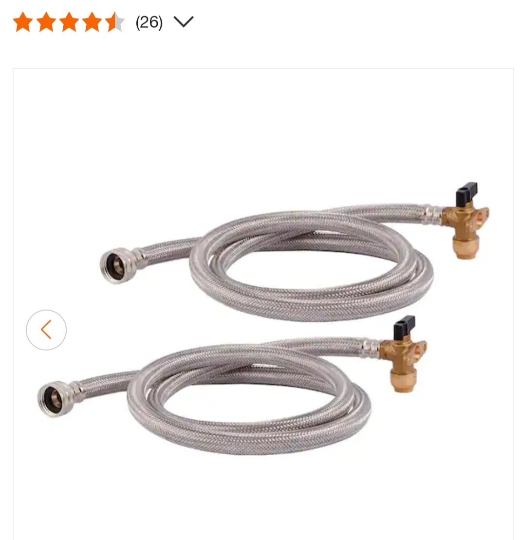 SharkBite 1/2 in. Push-to-Connect x 3/4 in. FHT Washing Machine ...