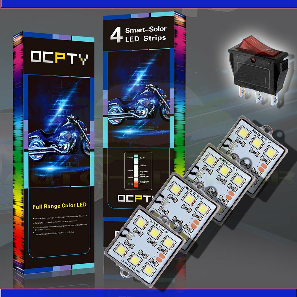 8PC White LED Truck Bed/Rear Work Box Lighting Kit Trunk Light for All ...