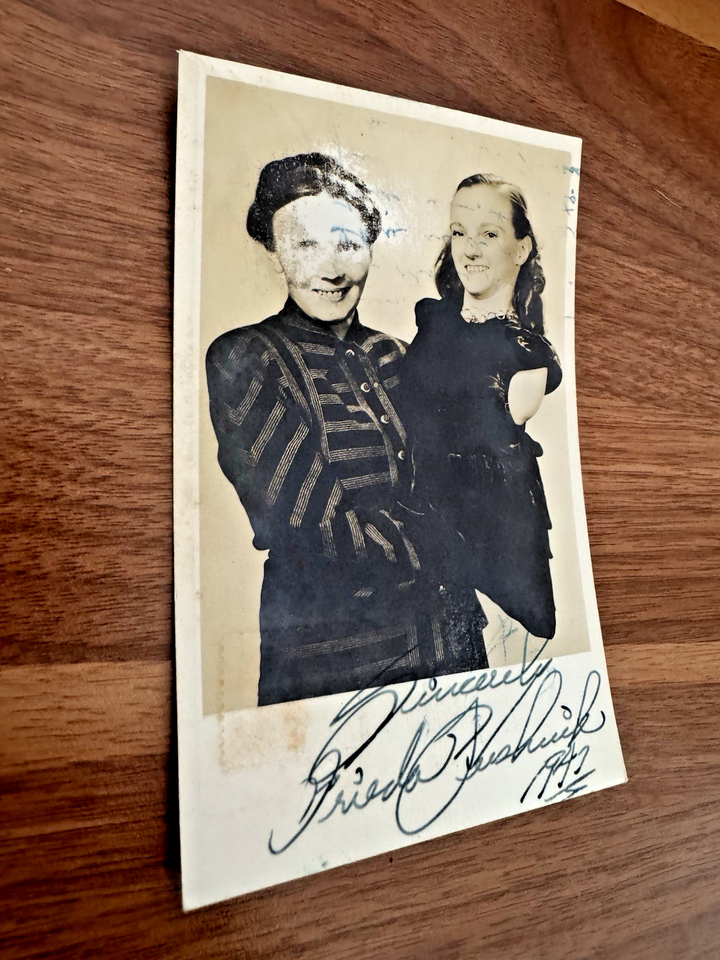 1947 Postcard of Frieda Pushnik — Signed — Rare Sideshow / Vaudeville ...