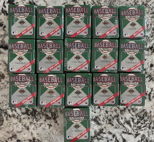 (16) 1990 Upper Deck High # Sets Baseball Factory Sealed | eBay