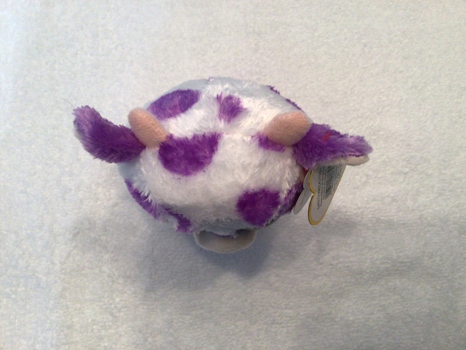 Ty Beanie Boos Ethel the Purple and White Cow NWT | eBay