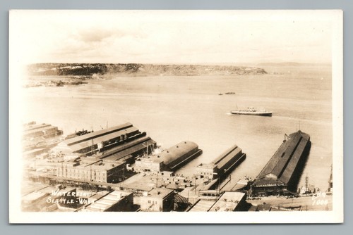 Seattle Waterfront RPPC Vintage Ellis Photo—Washington Steamer Postcard ...