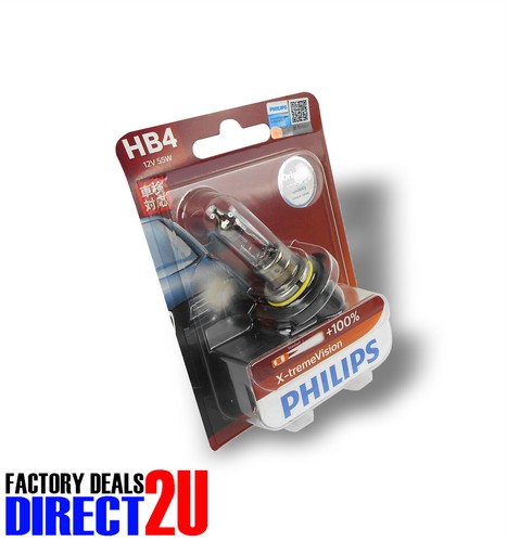 Genuine PHILIPS Extreme Vision HB4 Globe 12V 55W P22D - Single Bulb ...
