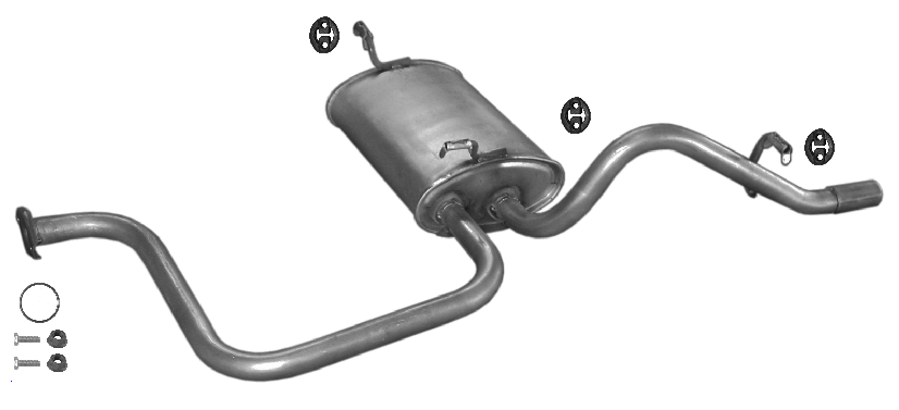 DAEWOO MATIZ HATCHBACK 0.8 51HP 2000- Exhaust Rear Silencer+ | eBay UK