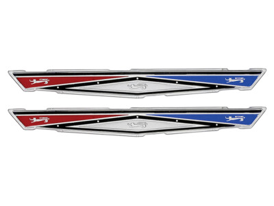 1963 Galaxie Emblem Inserts Roof Pillar LH-RH Pair 1964 Fairlane 500 ...