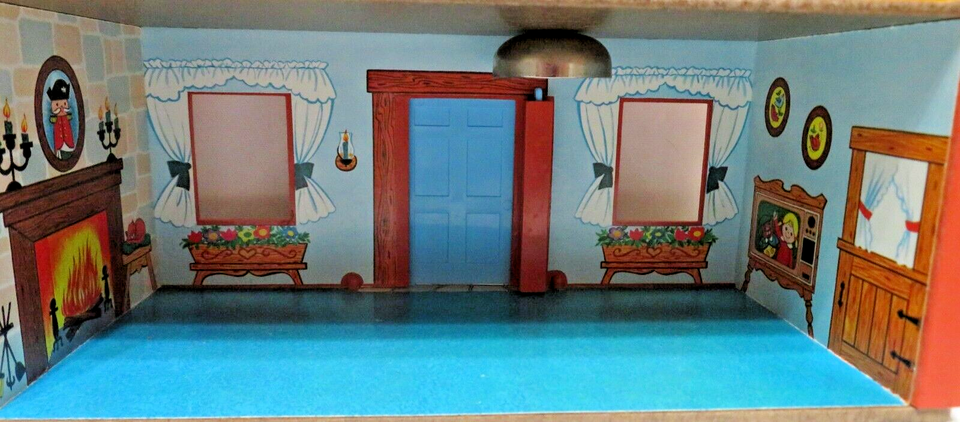 IOB Vintage 1968-80 Fisher Price PLAY FAMILY HOUSE #952 + Bonus Mini ...