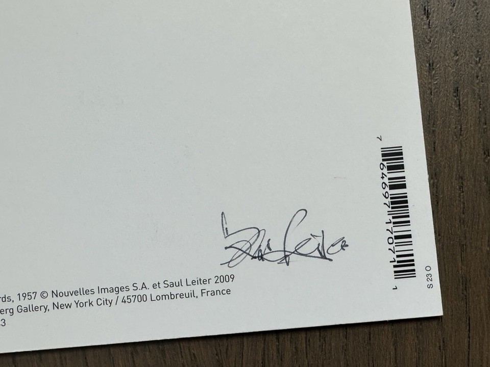 🎈RARE! SIGNED! Saul Leiter - Through Boards, New York 1957, Postcard ...