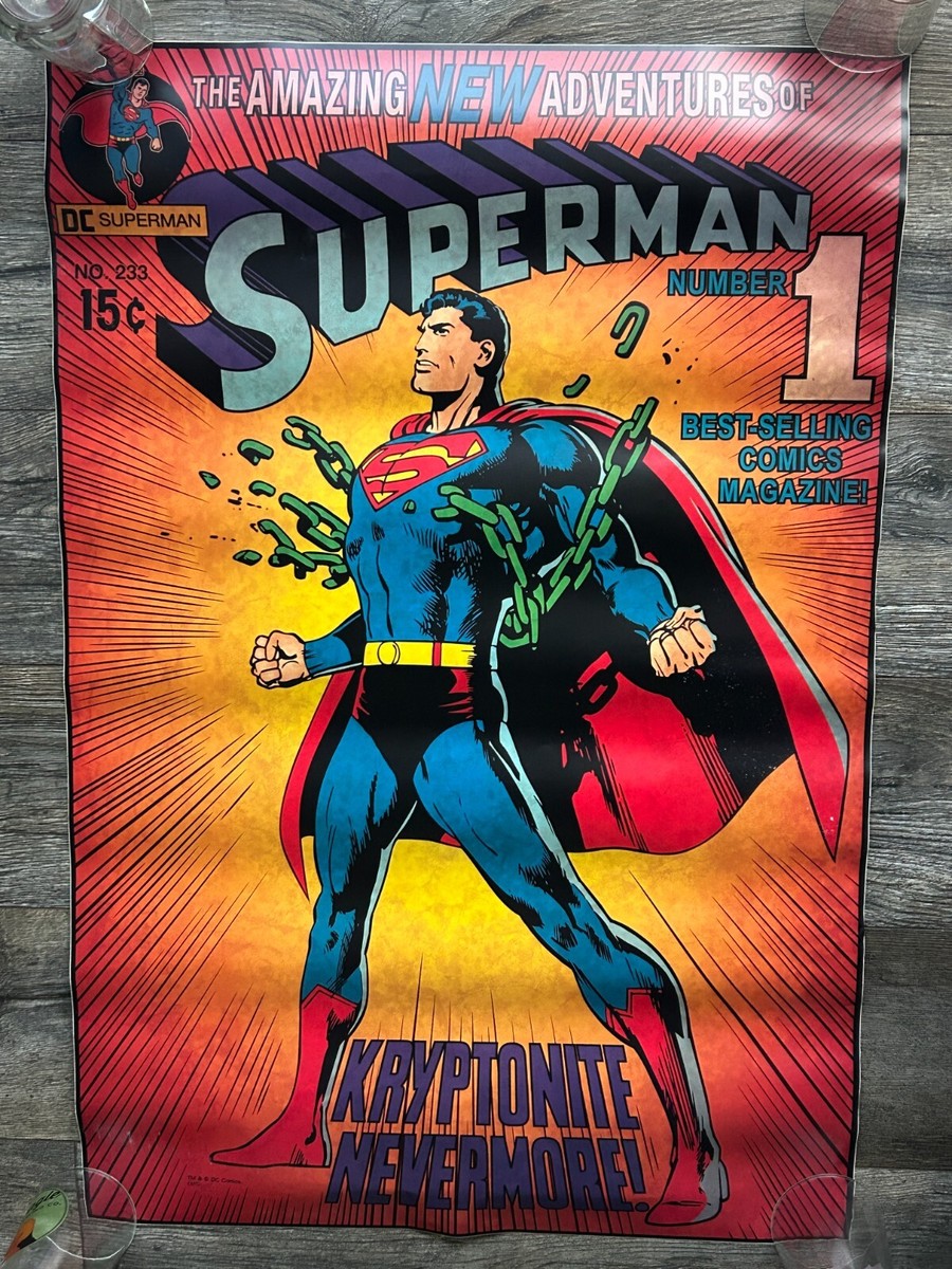 Vintage Superman Poster Framed Superman Issue 1 Vintage Comic Cover