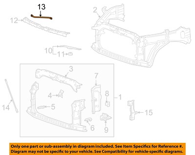 2019-2023 Chevrolet Silverado Sierra 1500 Front Radiator Support Brace ...