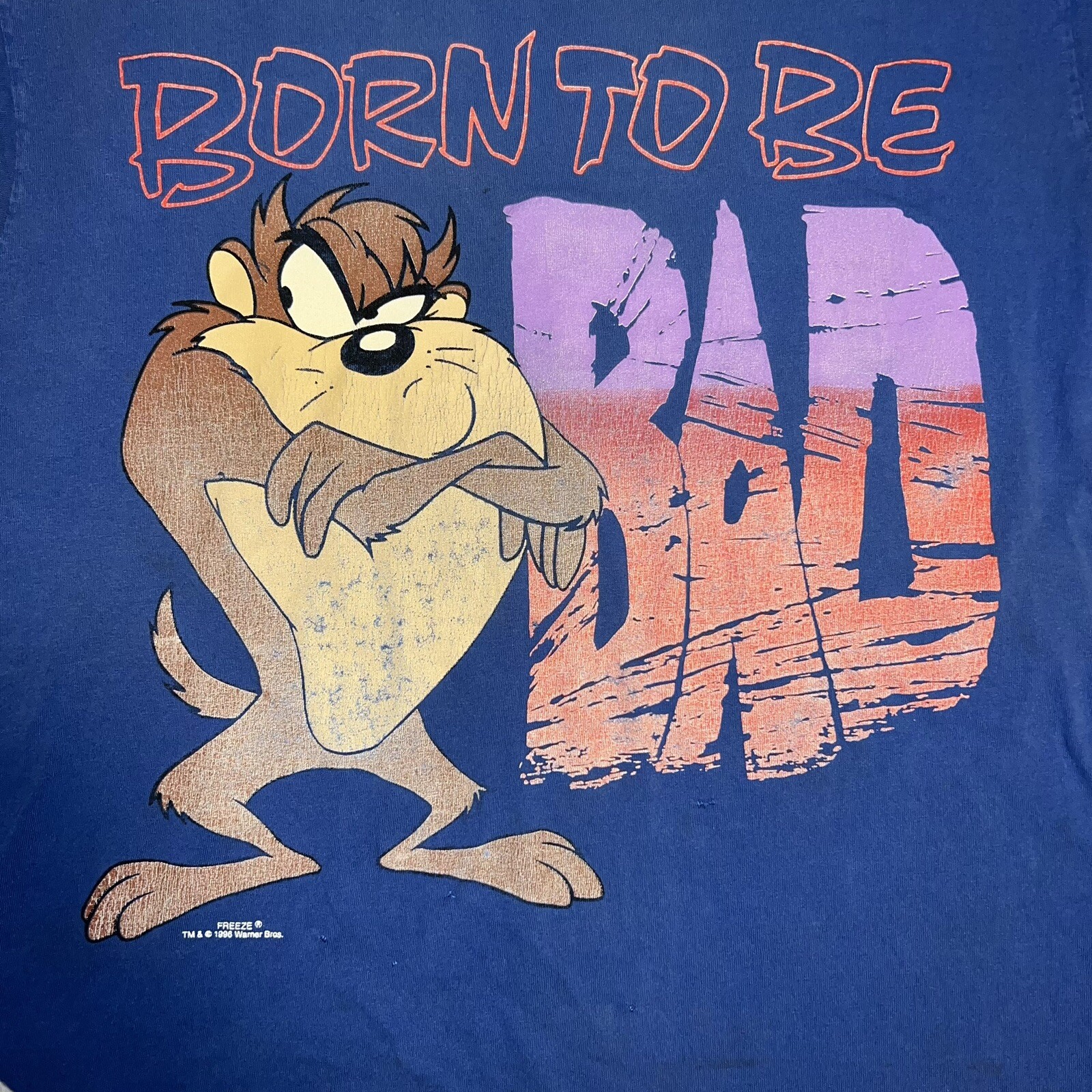 Looney Tunes Vintage 1996 Taz Born to Be Bad Single S… - Gem