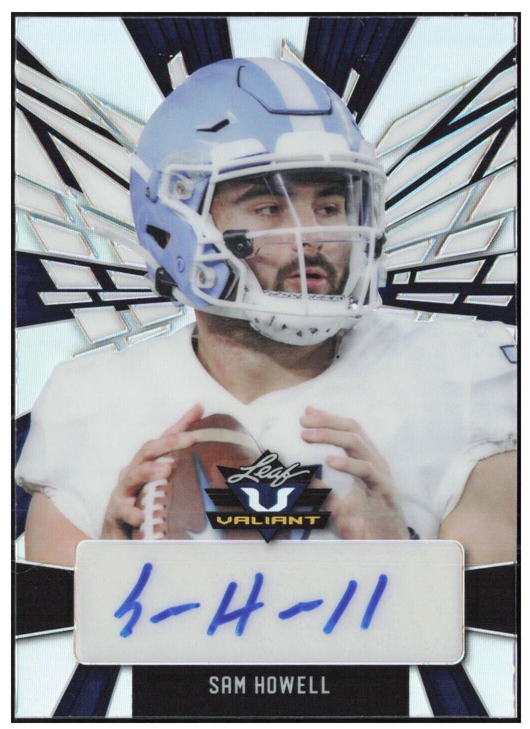 2022 Leaf Valiant - Portrait Autographs Sam Howell #PA-SH1 Navy Blue ...