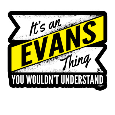 2 x Large Car Stickers evans V2 Surname Thing Decal Bumper Laptop ...
