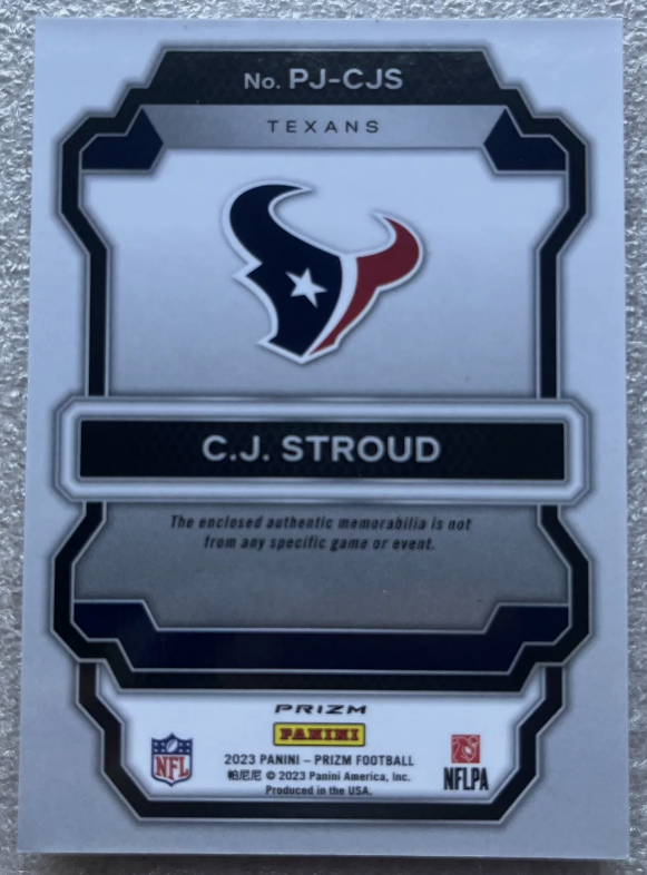 2023 Prizm C.J. Stroud Green Pulsar Prizm Premier Jerseys Rookie Patch ...