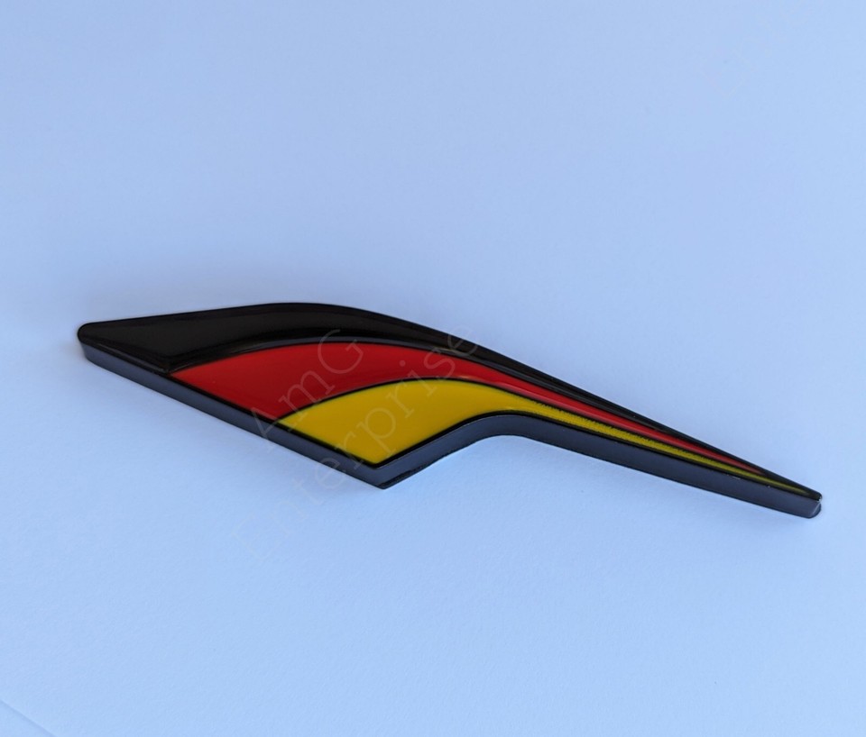 Black German Tricolour Flag Rear Car Badge for Skoda Octavia Fabia ...