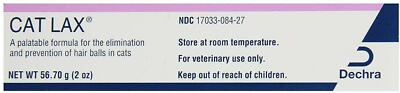 Cat Lax Hairball Remedy for Cats 2 oz. Tube - Cat Laxative Ointment for ...