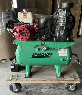 SPEEDAIRE 4LW38 Portable Air Compressor 2 Stage 13 hp Engine Honda 24 ...