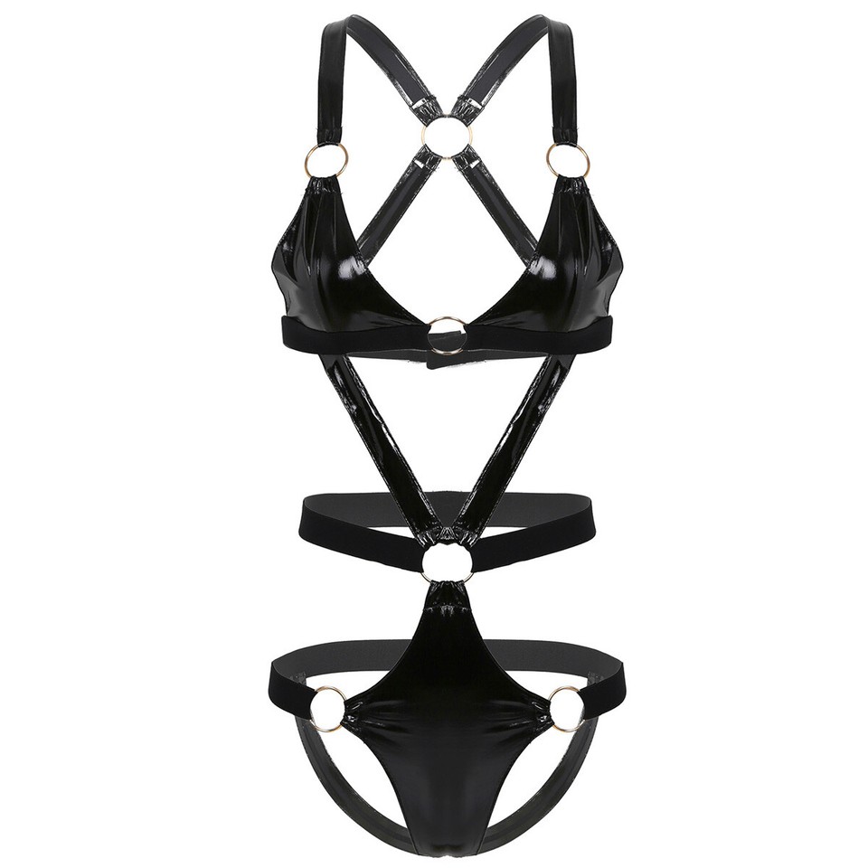 Women Adjustable Leather Harness Bra Body Chest Cage Belt Strap ...