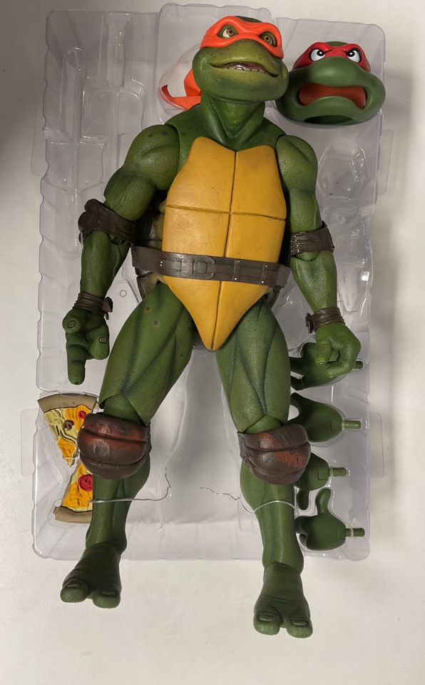 NECA TMNT Giant-Sized Turtles Raphael 15" - missing 2 swords & walkie ...