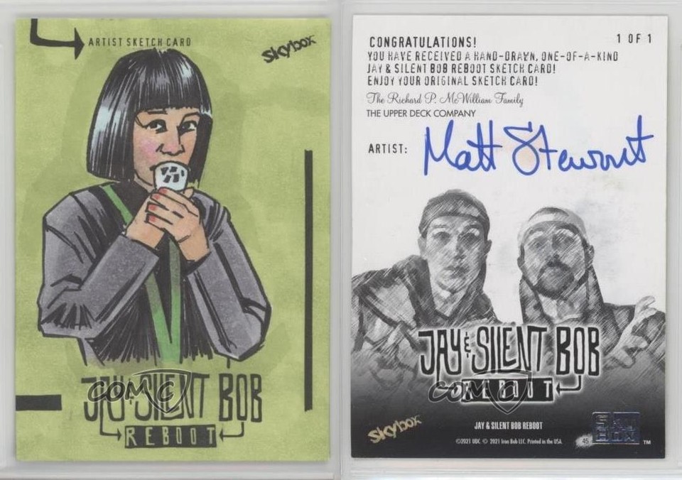 2023 Skybox Jay & Silent Bob Reboot Matt Stewart #SKT Auto Sketch 1m1a ...
